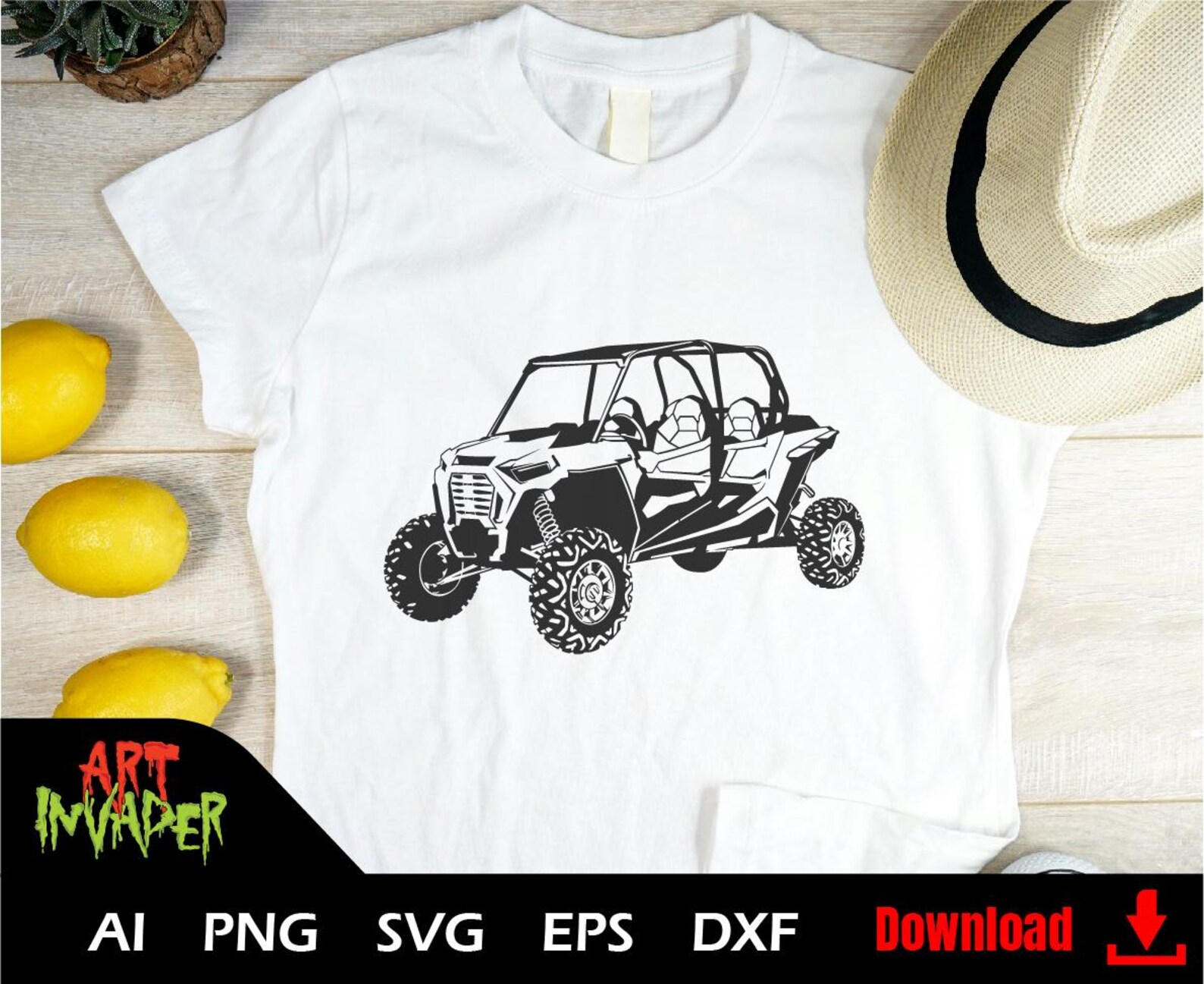 Polaris RZR Svg, Polaris Vector Illustration Svg Cutfile Digital ...