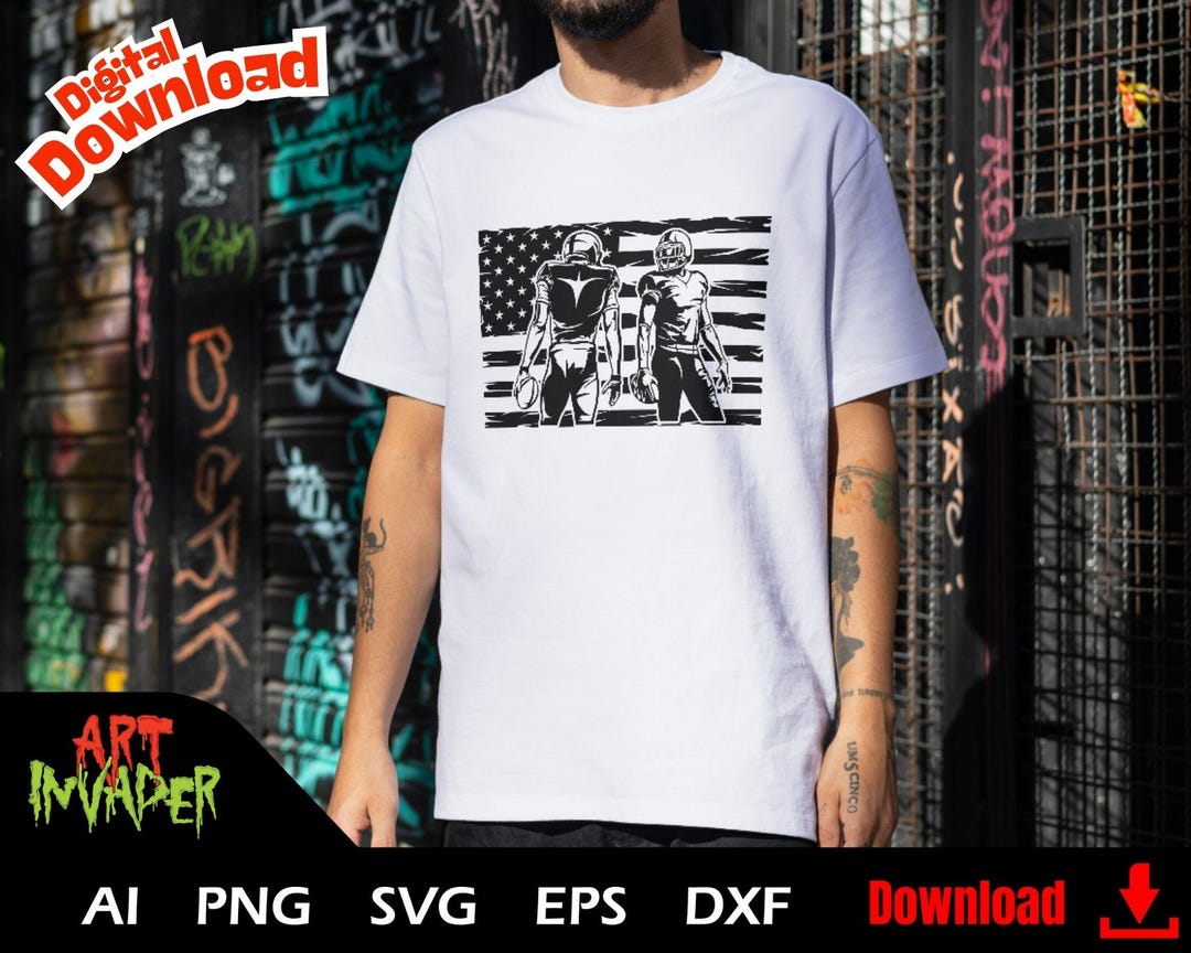 Football Rivalry Svg, US Flag Svg, Vector Graphics Digital Download ...