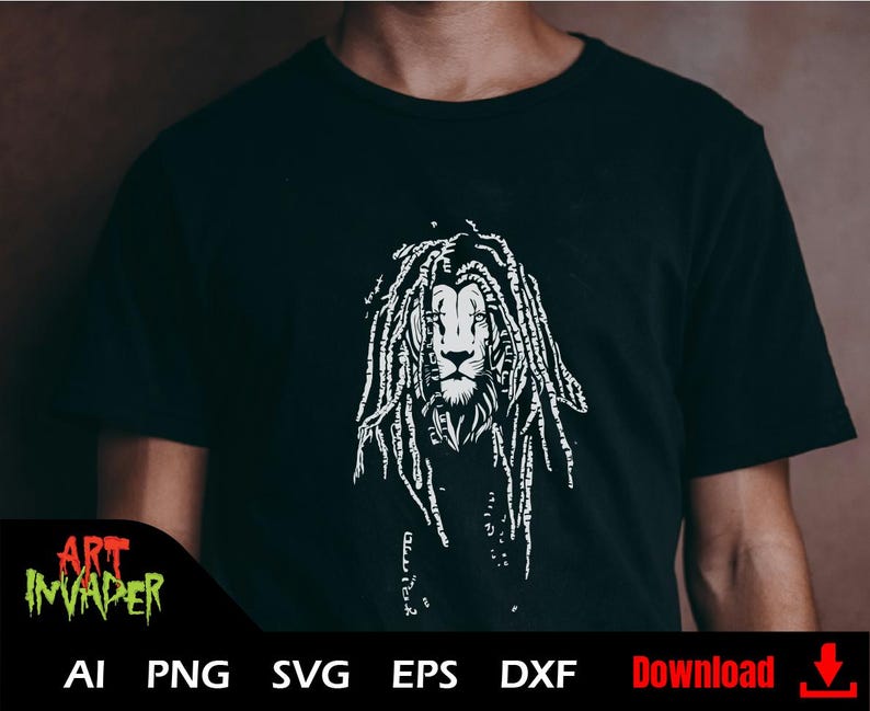 Rasta Lion Svg, Dreadlocks Lion Head Clipart, Tribal Lion Png, Reggae ...
