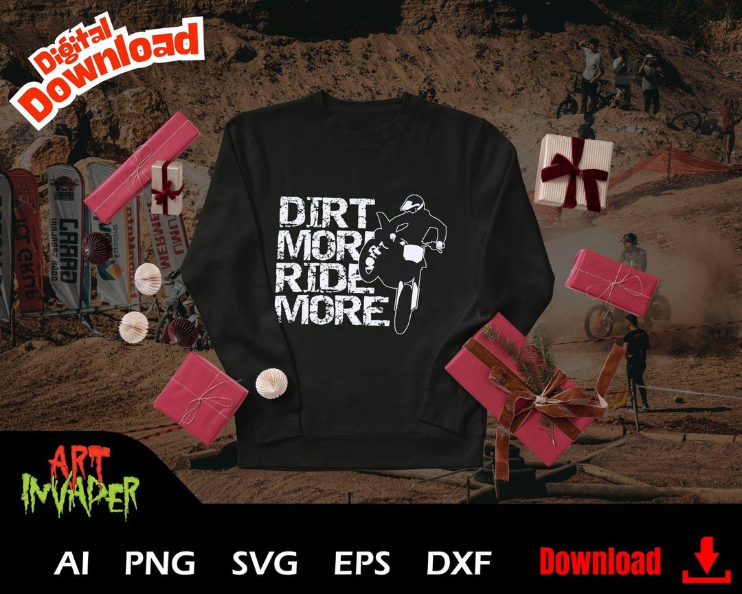 Motocross Svg, Dirt More Ride More Svg, off Road Rider Clipart, Digital ...