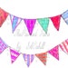 Pennant Banner Clip Art, Digital Banner, Clip Art Bunting, Clip Art ...