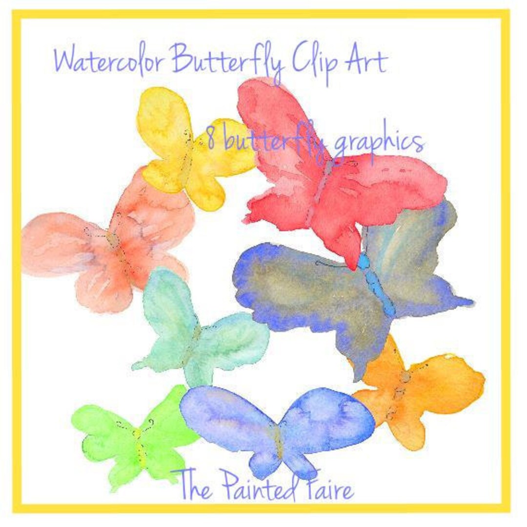 Butterfly Clip Art, Commercial Use, Butterfly Graphics, Digital ...