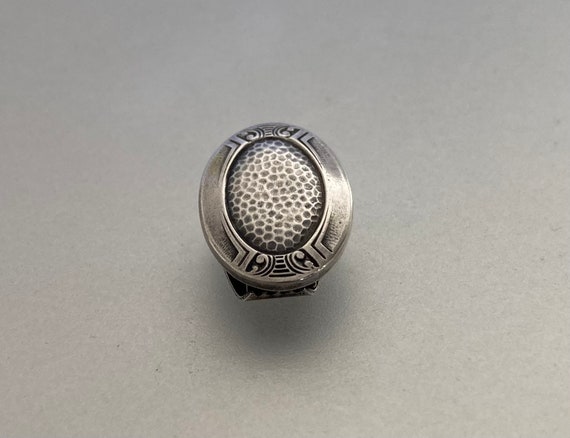 Antique 1910s Sterling Silver Ladies Lingerie Clip - Gem