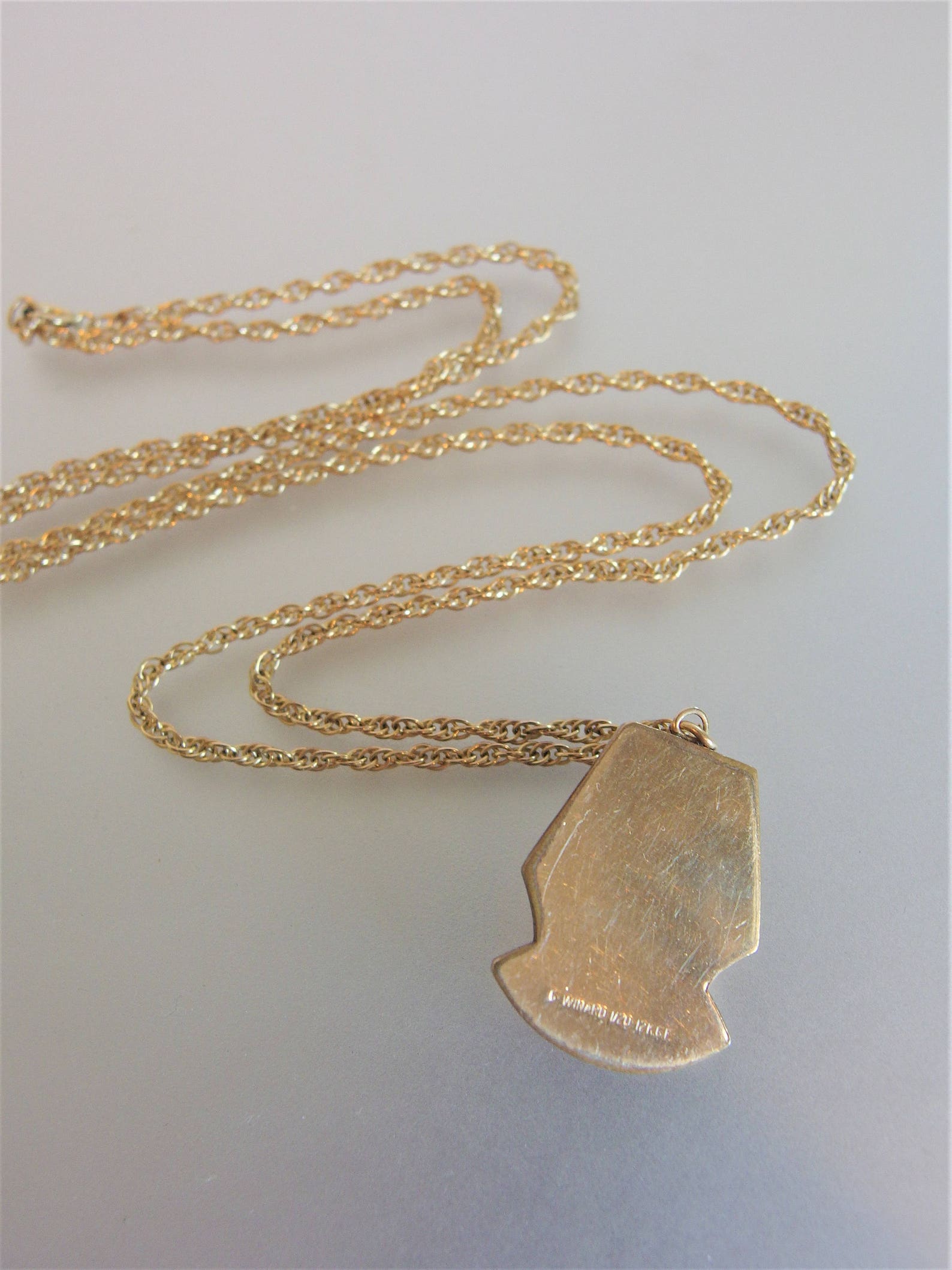 Vintage 12K GF King Tut Pendant Necklace - Etsy