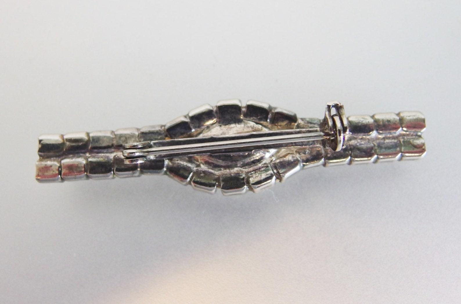 Vintage Modern Sparkling Clear Rhinestone Bar Pin Brooch - Etsy