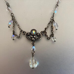 Vintage Victorian Style Clear Glass Festoon Necklace - Etsy