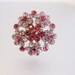 Vintage Pink & Red Rhinestone Statement Ring - Etsy