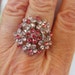 Vintage Pink & Red Rhinestone Statement Ring - Etsy
