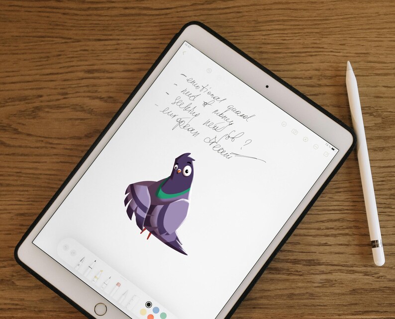 Funny Digital Pigeon Stickers | Printable Bird Stickers for Planners ...