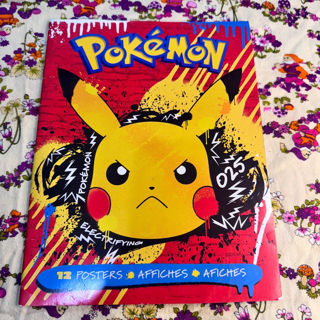 Pokemon Poster Book! 12 Art Posters. Graffiti Writing. Colorful Photos ...