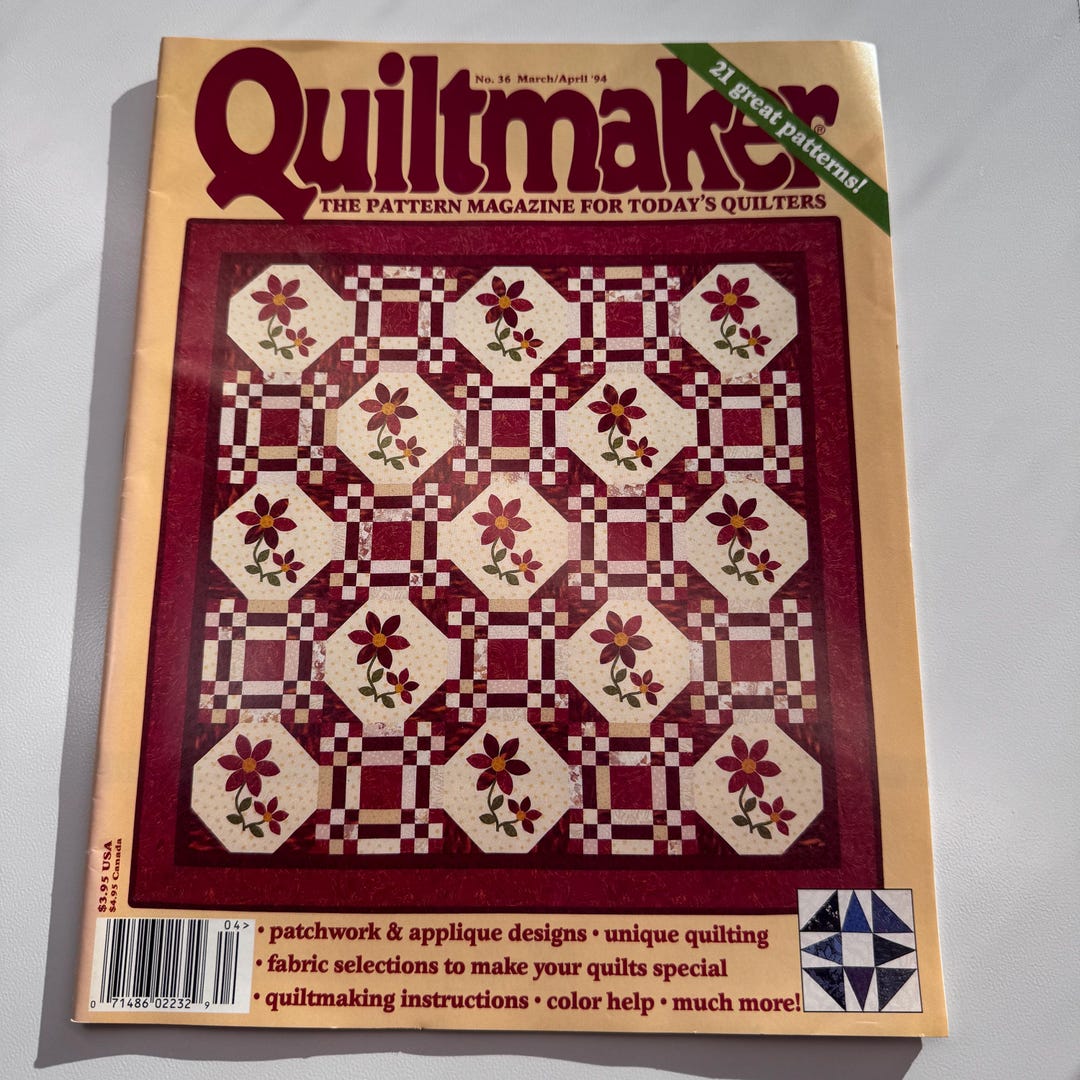 Vintage #36 Quiltmaker Magazine - March/april 1994 - Designs / Patterns ...