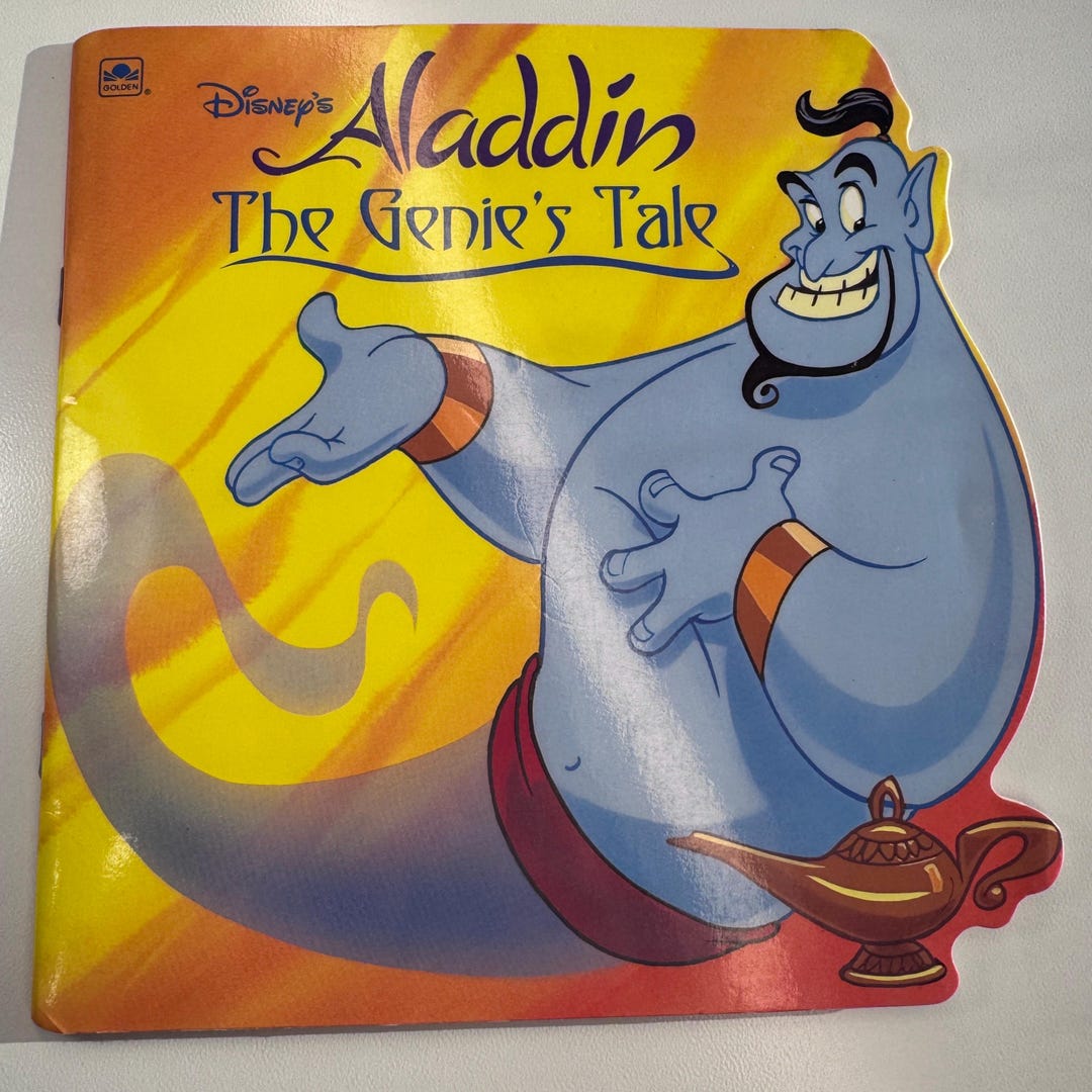 Disney's Aladdin: the Genie's Tale - a Golden Super Shape Book - Etsy