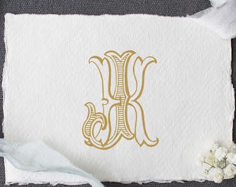 L & J Vintage Monograms, Wedding Monogram, Digital Download, Interwoven ...