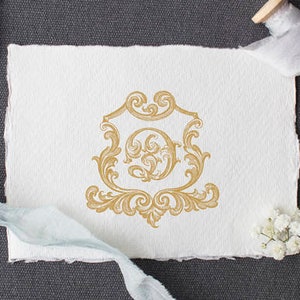 Vintage Wedding Crest Initial D Digital Download - Etsy