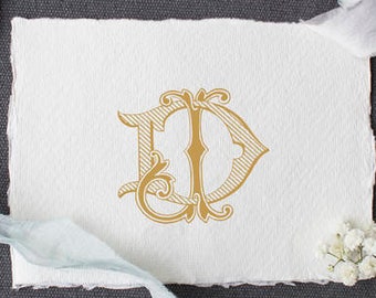 Custom Interlocking DJ JD Wedding Monogram Printable Digital Download ...