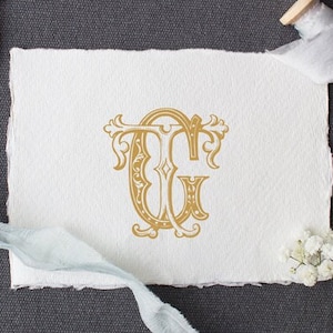 Vintage Monogram GT TG Digital Download G T - Etsy