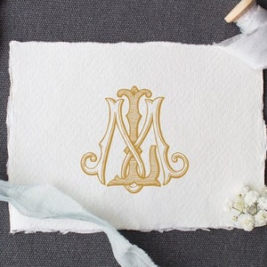 Vintage Monogram LM ML Digital Download L M - Etsy
