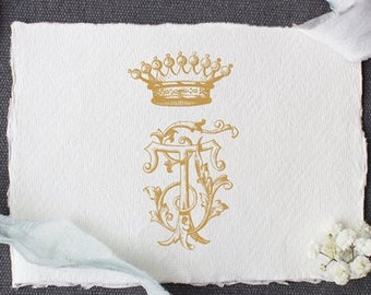 Fancy Monogram Design JT TJ Fancy Monogram Digital - Etsy