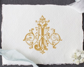 Custom Interlocking AJ JA Wedding Monogram Logo Printable Digital ...