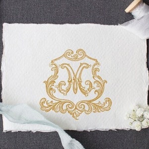 Antique M Initial Crest Digital Download - Etsy