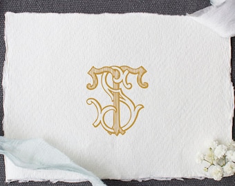Custom Interlocking ST TS Wedding Monogram Logo Digital Download - Etsy
