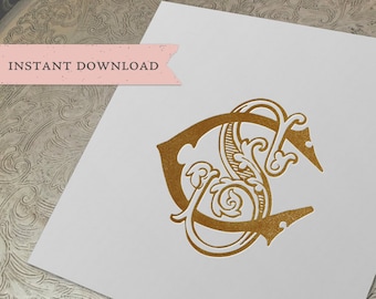 Intertwined initials | Etsy