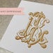 3 Initial Vintage Monogram KLJ JLK LKJ Three Letter Monogram - Etsy