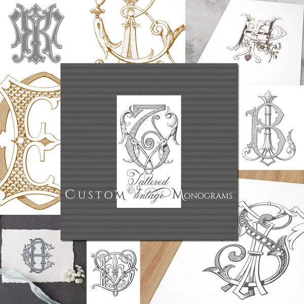 Antique Monogram - Etsy
