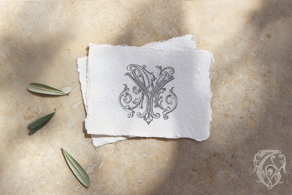 Vintage Monogram NY YN Digital Download N Y - Etsy