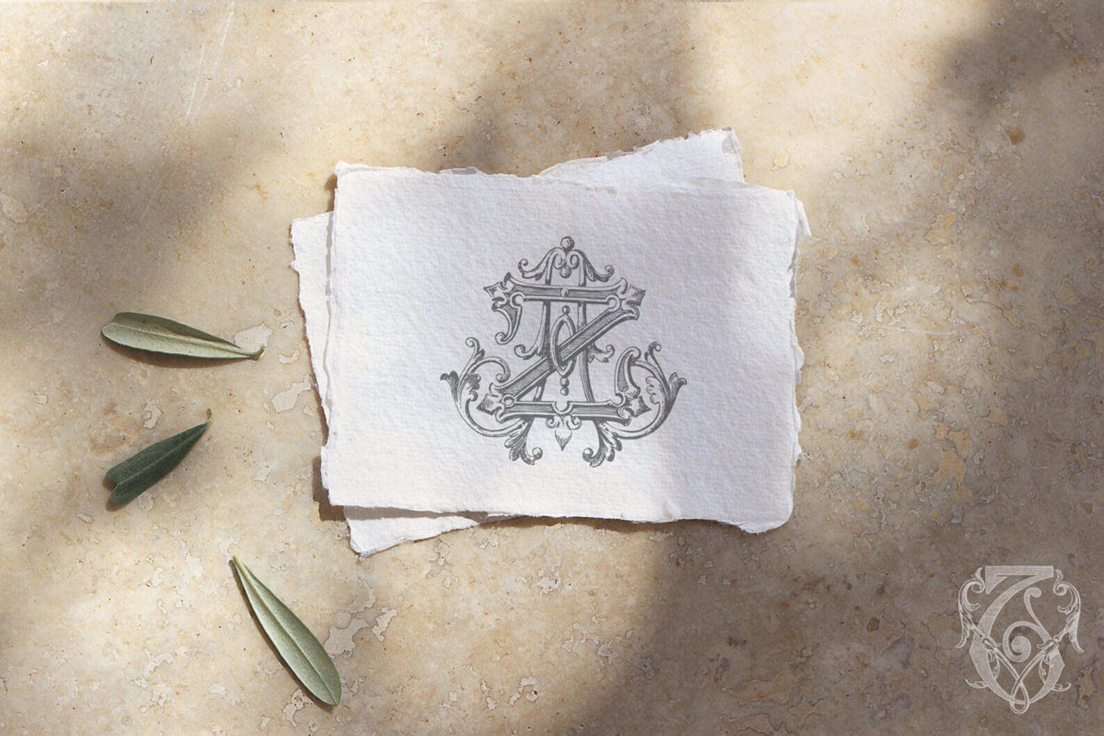 Vintage Monogram ZA AZ Digital Download A Z - Etsy