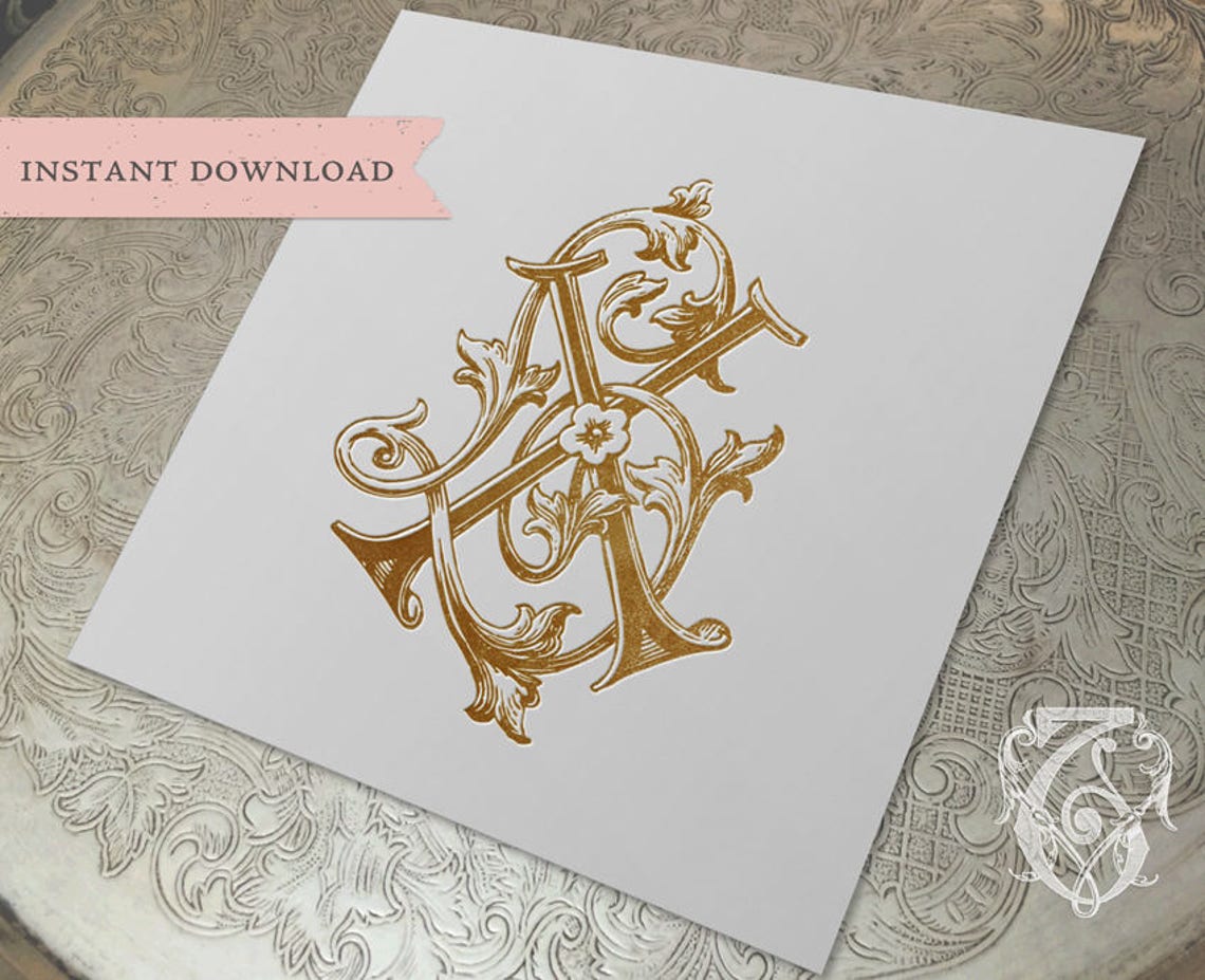 Vintage Monogram XL LX Digital Download X L - Etsy