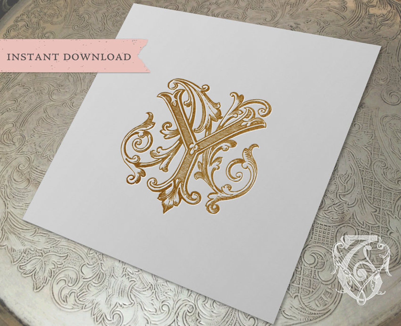 Vintage Monogram NY YN Digital Download N Y - Etsy