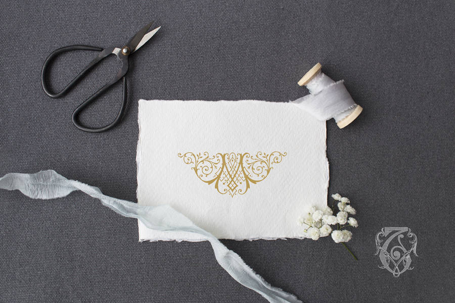 Vintage Wedding Crest Initial M Digital Download - Etsy