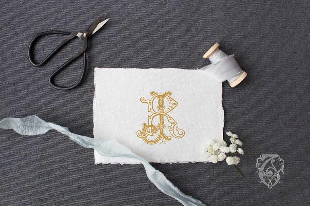 Vintage Monogram JR RJ Digital Download J R - Etsy