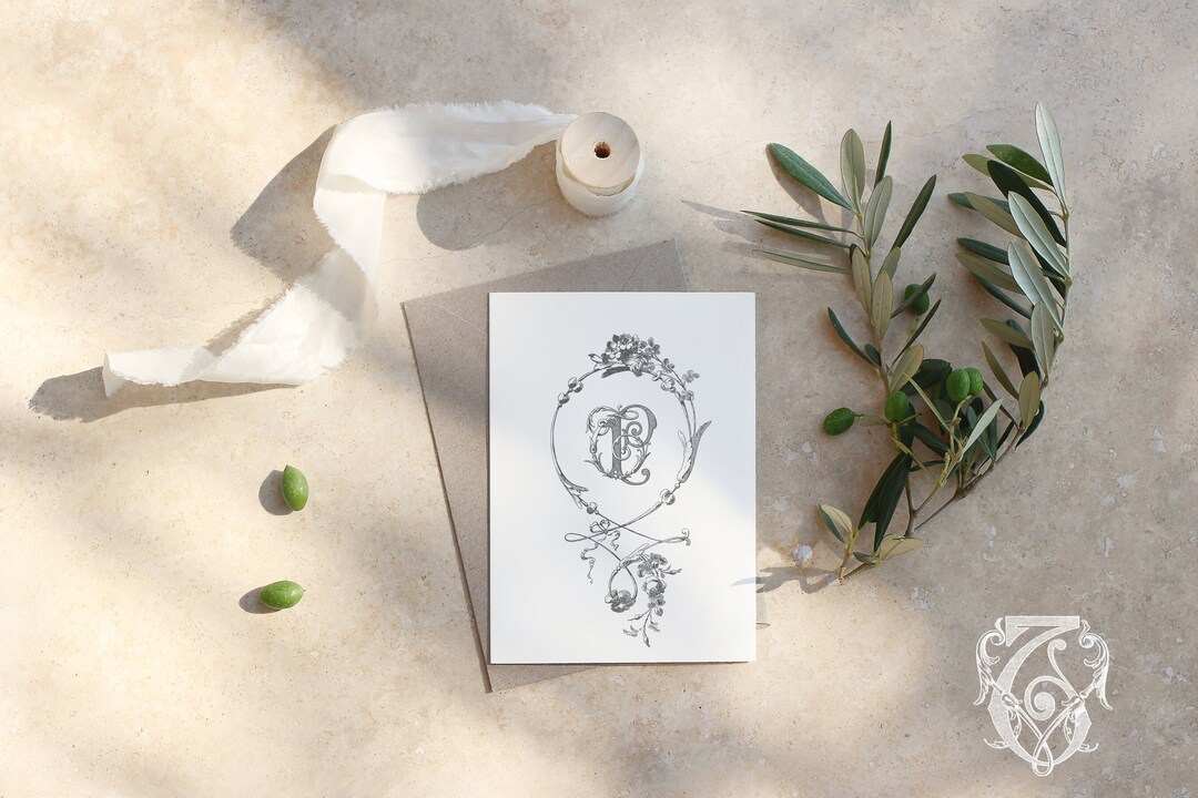 ADD a CUSTOM CREST to Any Existing Monogram Design - Etsy