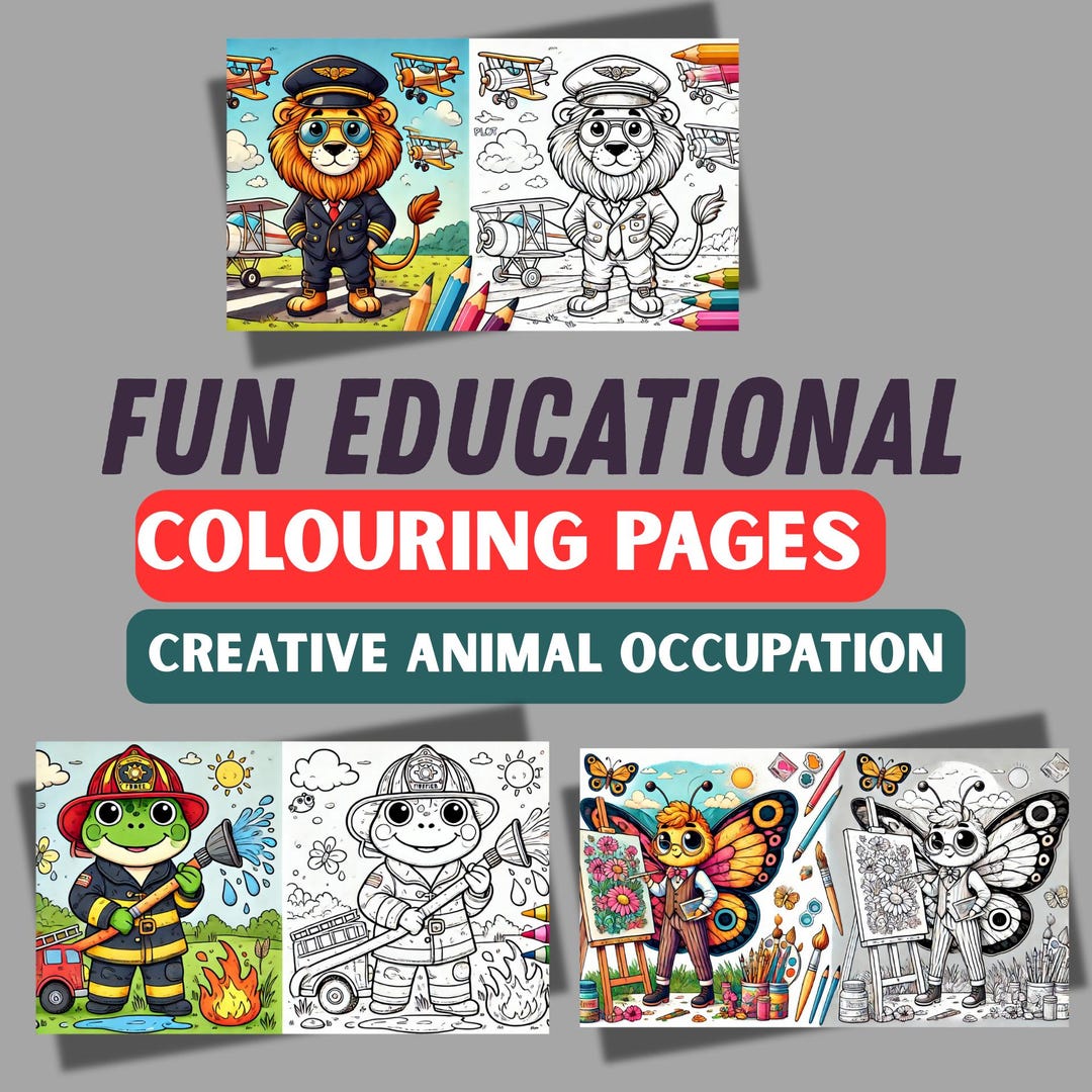 Coloring Pages - Kids Favorite - Fun and Educational Animal Profession ...