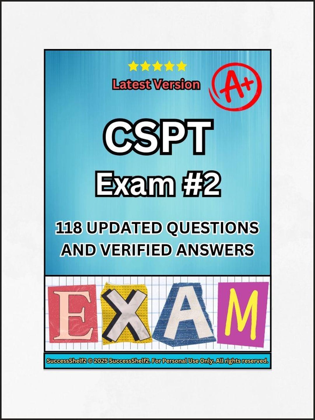 CSPT Exam #2 / 118 Updated Questions With Detailed Verified Answers - Etsy