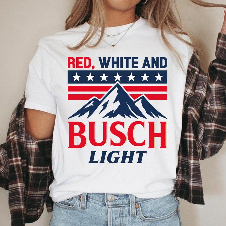 Red White and Busch Light PNG, 4th of July PNG, USA, Beer, Independence ...