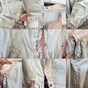 1890s 1900s 1910s Reversible Ribbed Silk Pink and Powder Blue Ruffle ...