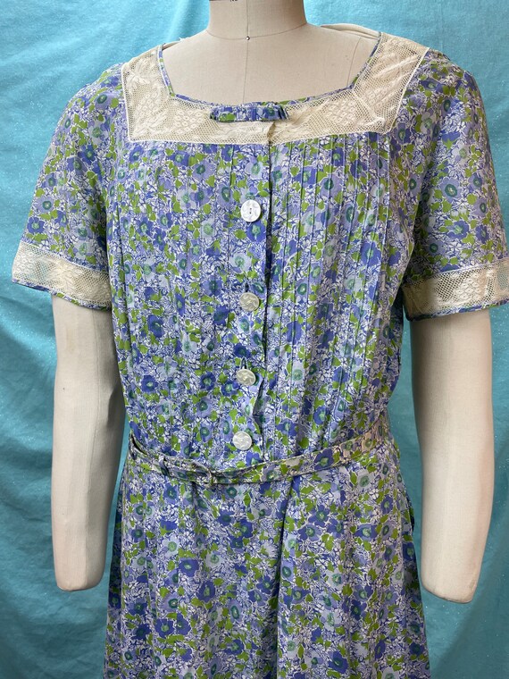 1940s W:35 Vintage 40s House Dress Cotton dress A-lin… - Gem