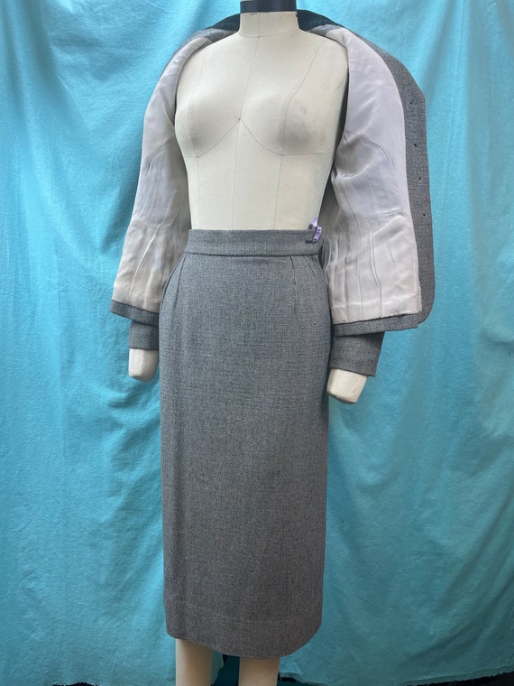 1950s W:24” 2PC window pane mini check op art white a… - Gem