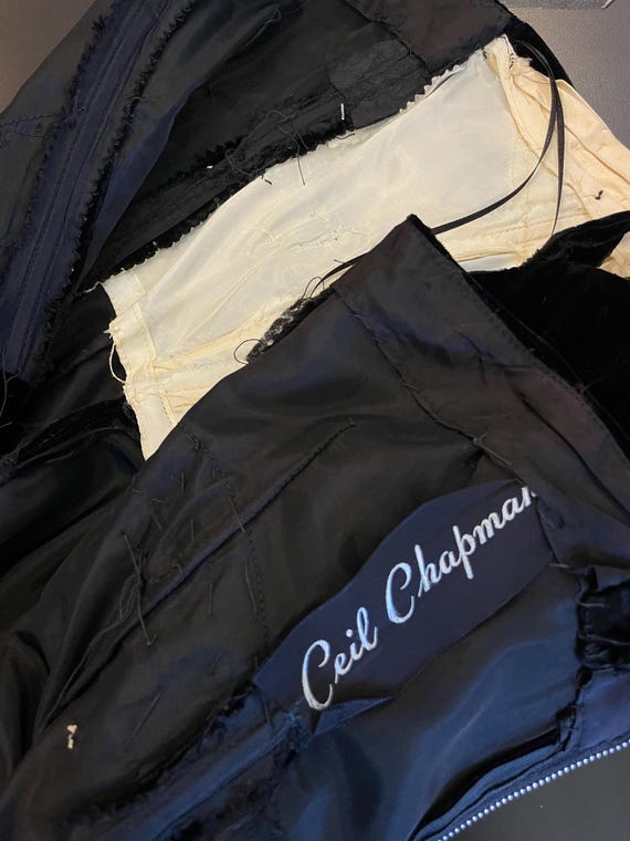 1950s W:28” Iconic Ceil Chapman Designer SEXY Black &… - Gem