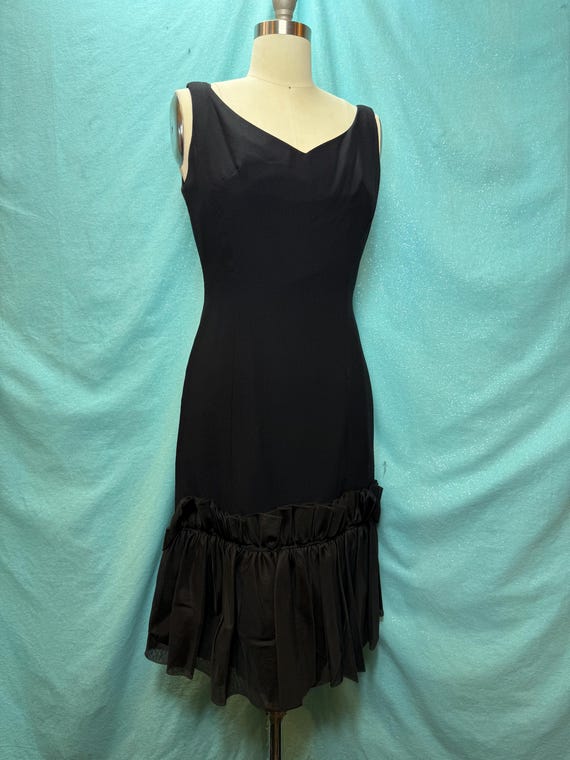 1950s W:29 LBD black vintage little black cocktail dr… - Gem