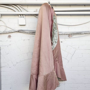 1890s 1900s 1910s Reversible Ribbed Silk Pink and Powder Blue Ruffle ...