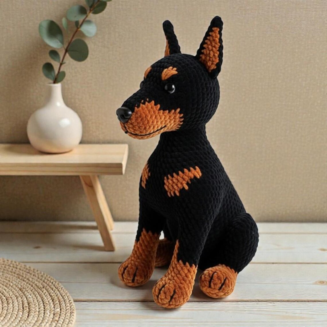 Dog Crochet Pattern, Doberman Dog Crochet Patterns, Easy Beginner ...