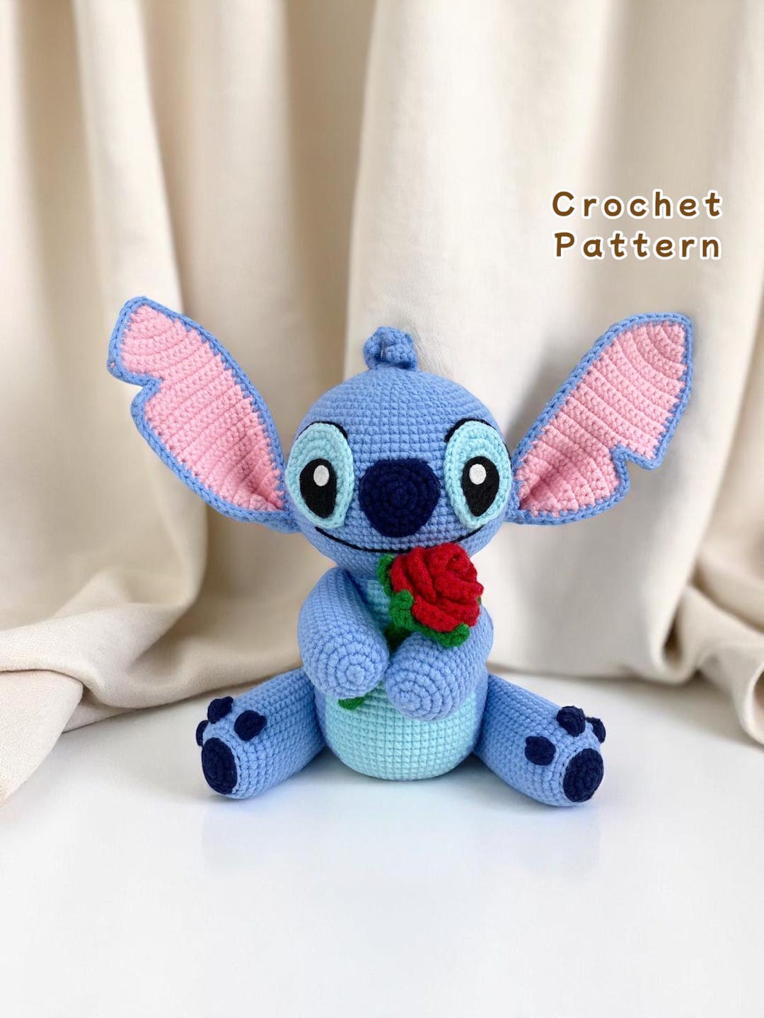 Blue Stitch Amigurumi, Stitch Character Crochet Pattern, Crochet Toy ...