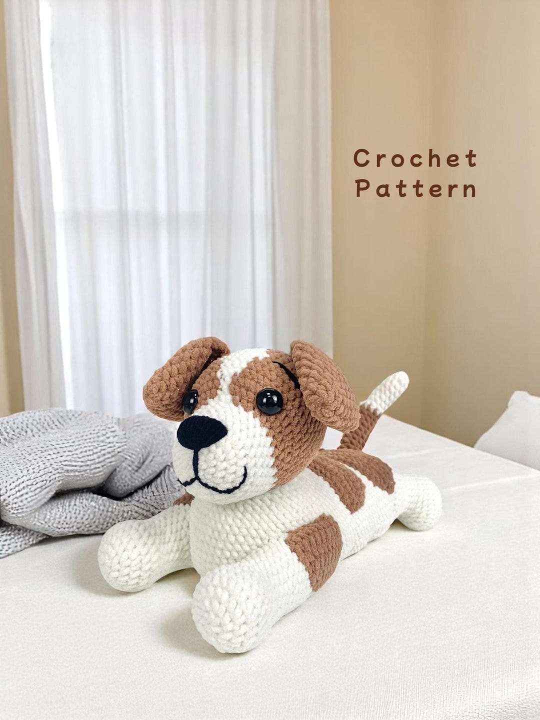 Jack Russell Terrier Crochet Pattern: Amigurumi Dog Plush Toy (PDF) - Etsy