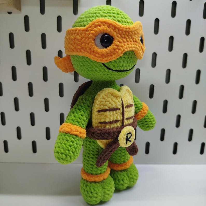 90's Inspired Turtle Crochet Pattern – Amigurumi Plush Toy PDF, Cute ...