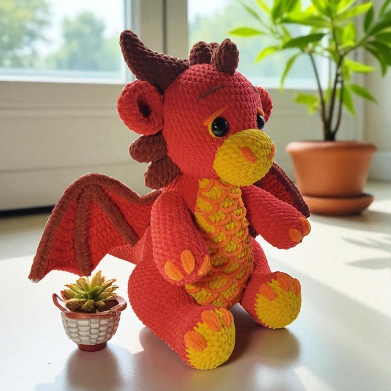 Amigurumi Dragon Crochet Pattern PDF – DIY Plush Tutorial – Digital ...