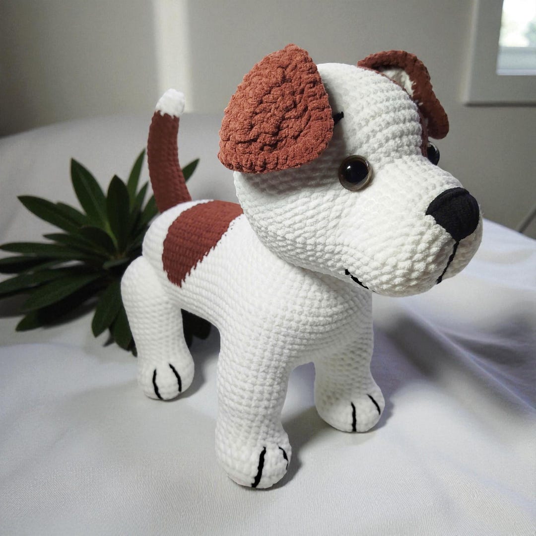 Cute Jack Russell Terrier Amigurumi Pattern, Crochet Dog Plush PDF ...